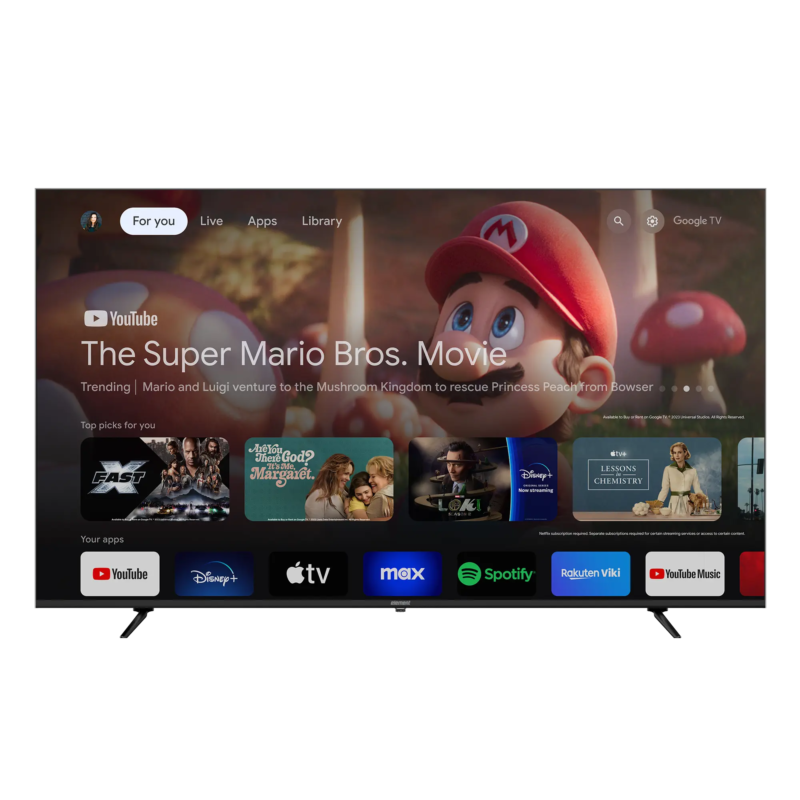 86” 4K UHD HDR Google TV (Frameless) (E450AD86G) | Element Electronics