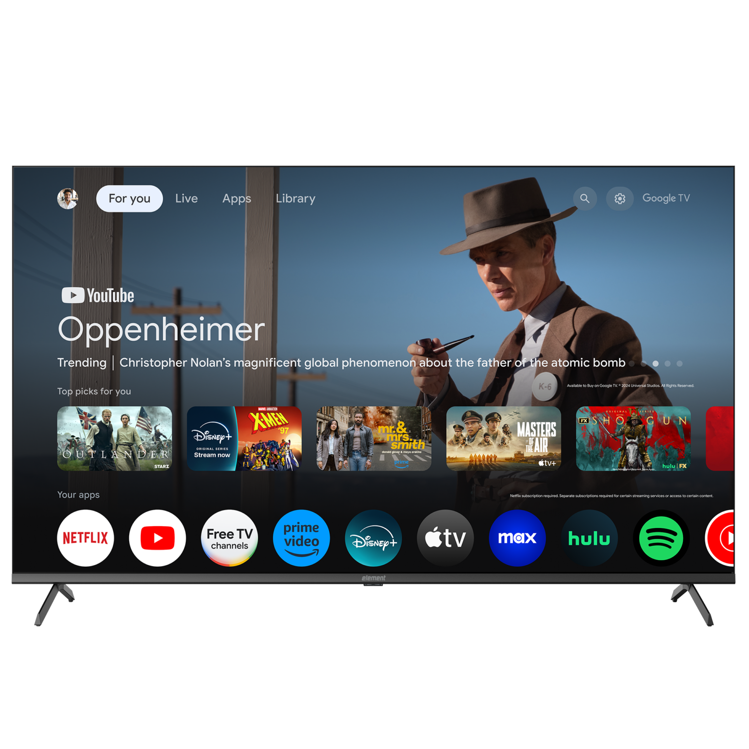 55” 4K UHD HDR Smart Google TV, with 144Hz, Dolby Atmos (E650AE55G ...