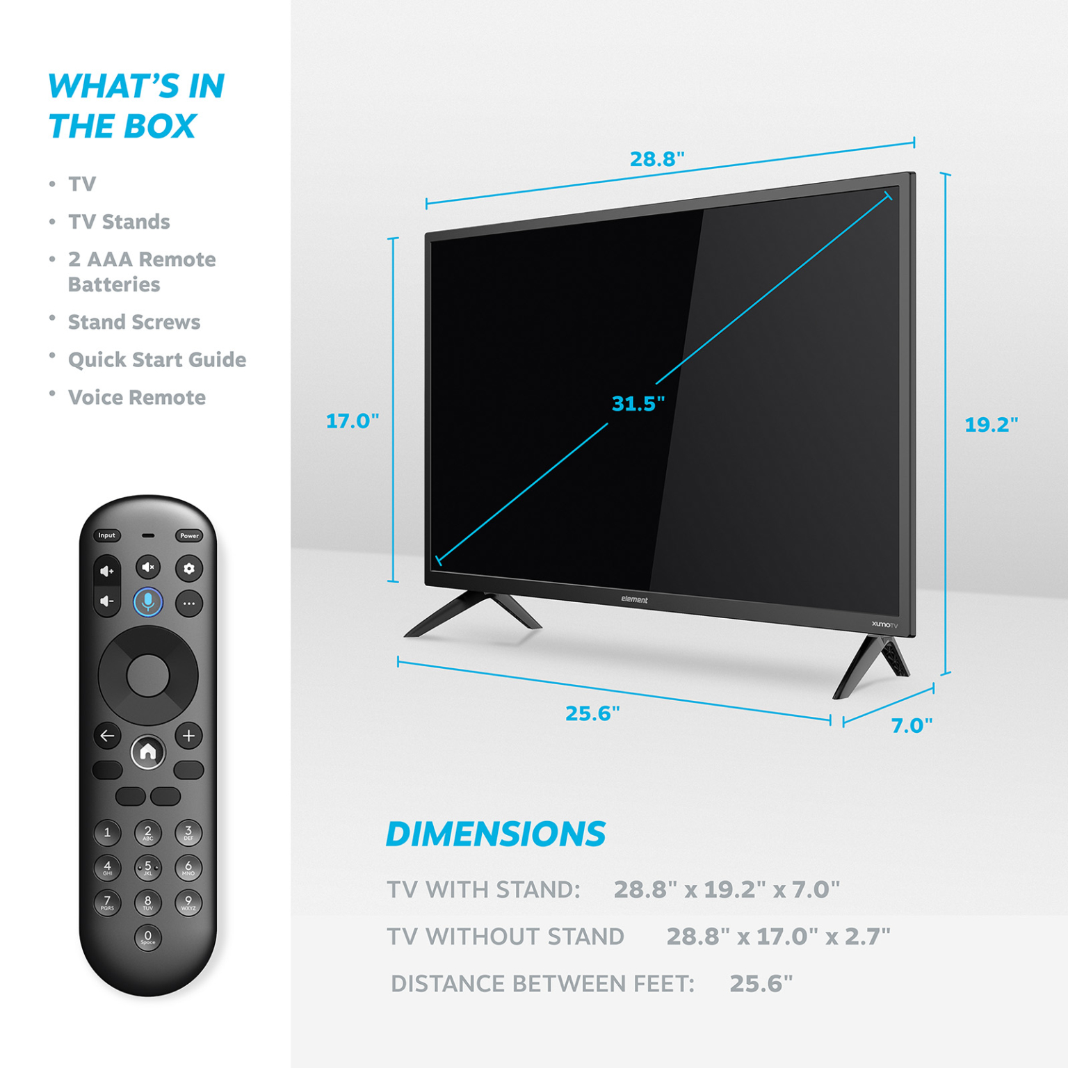 32' 720P HD XUMO TV (E300AE32C) | Element Electronics