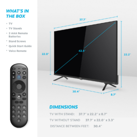 43” 4K UHD HDR Frameless Xumo TV (E550AE43C) | Element Electronics