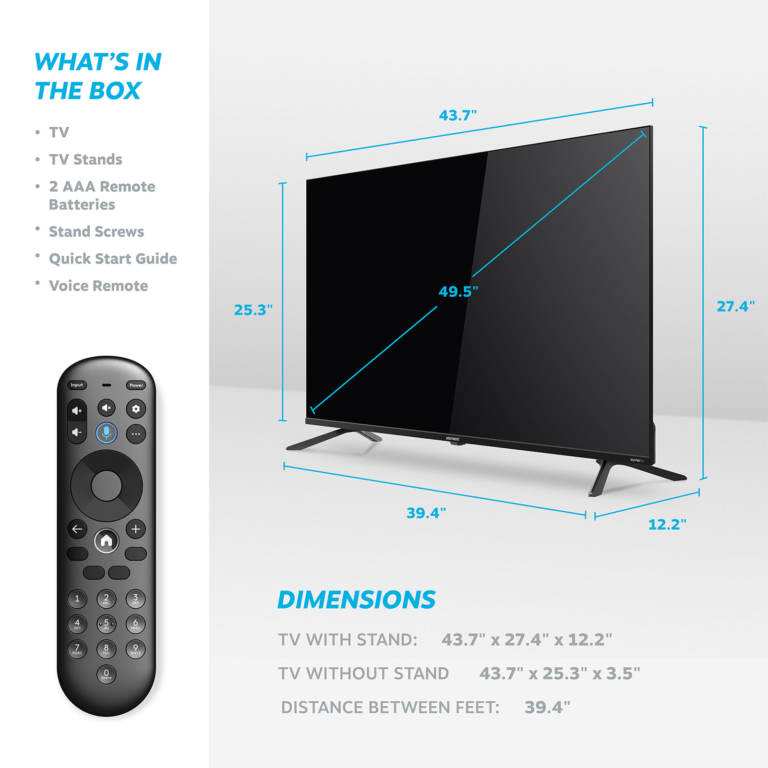 50” 4K UHD HDR Frameless Xumo TV (E550AE50C) | Element Electronics