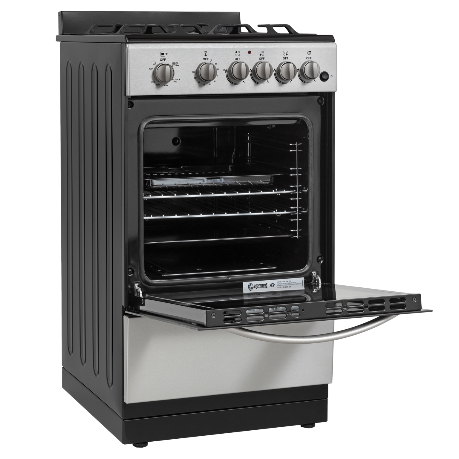1.9 Cu. Ft. 20” Gas Range - Stainless Steel (EGR204MCCS) | Element ...