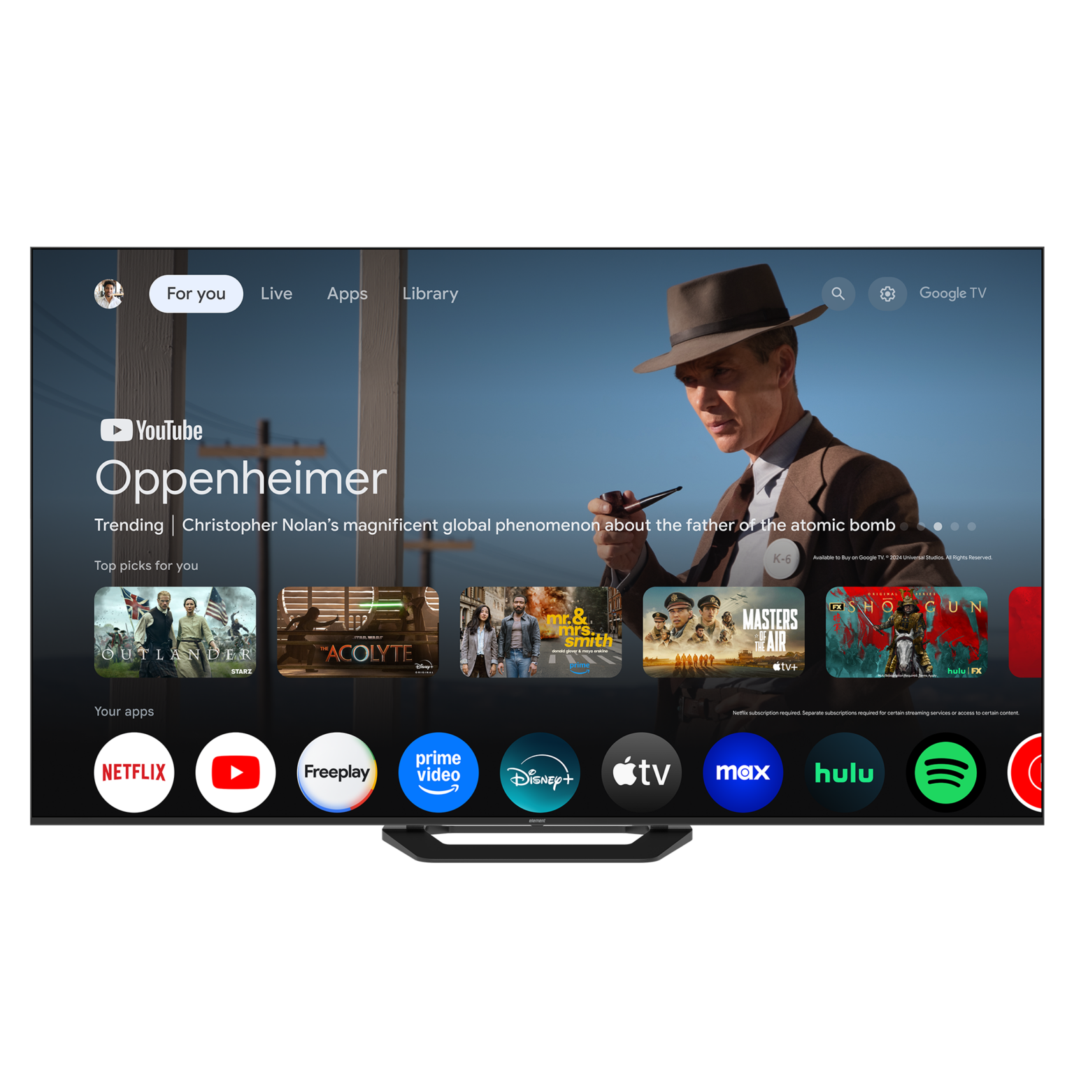 65” 4K UHD HDR Smart Google TV, with 144Hz, Dolby Atmos (E650AE65G ...