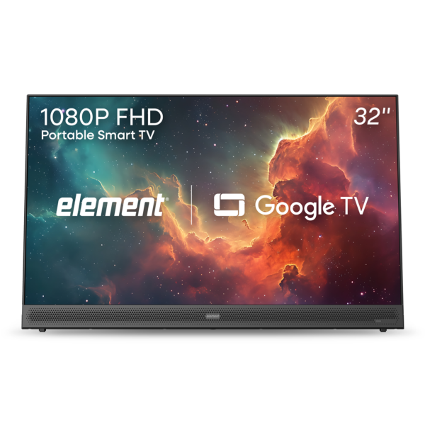 32″ 1080p FHD Portable Smart Google TV (E300AF32PBG) | Element Electronics
