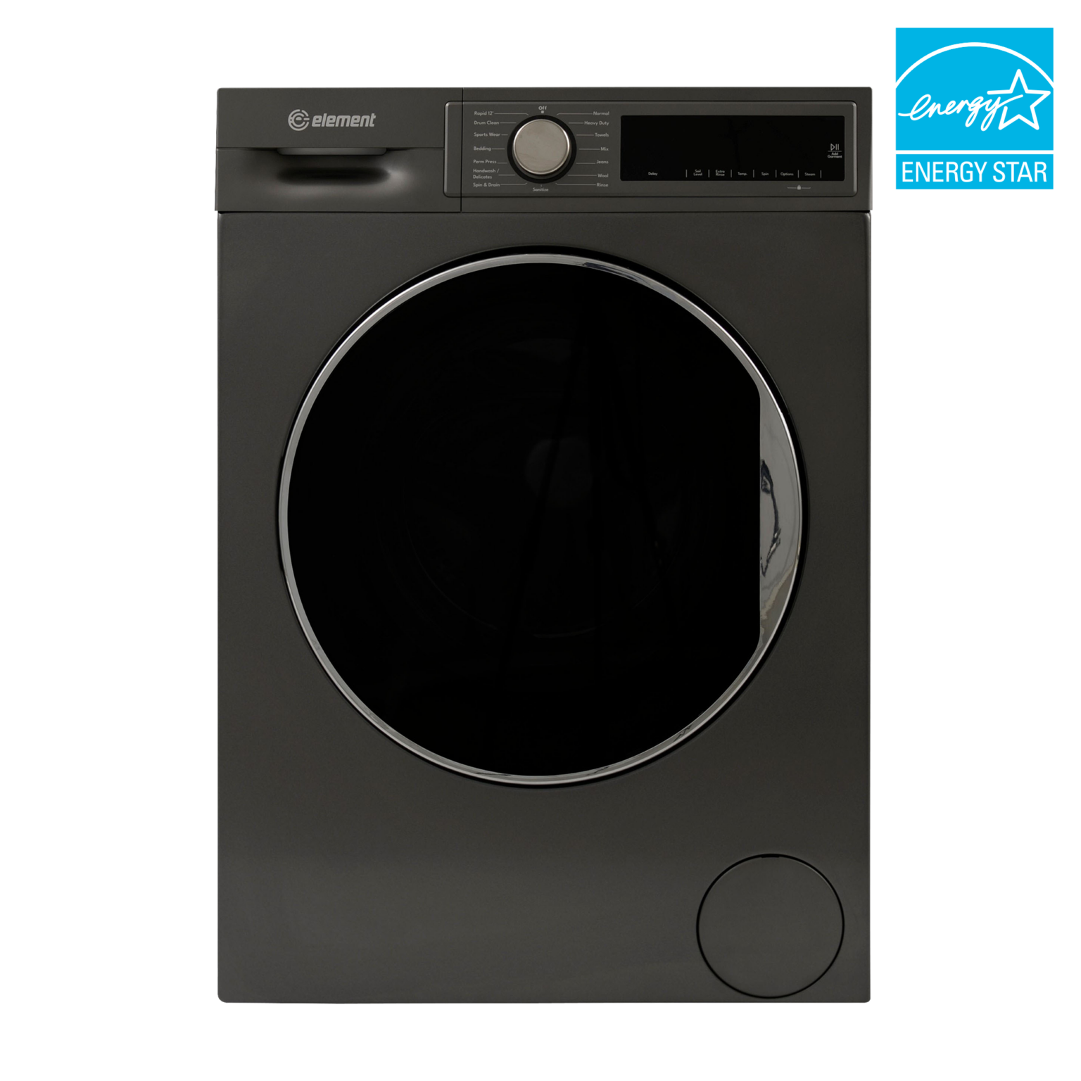 24' 2.2 cu. ft. Front Load Washer – Gray, ENERGY STAR (ECW2224EGG ...
